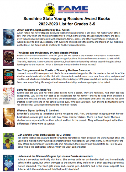 Sunshine State Books | Odessa Elementary School