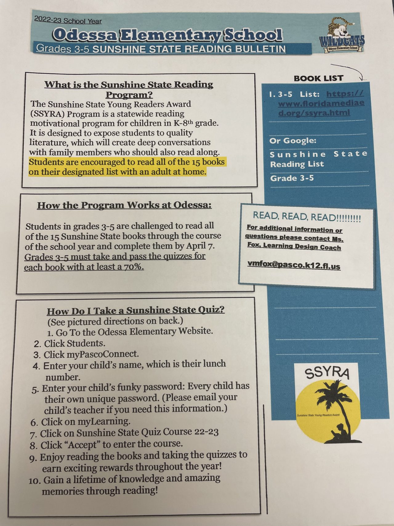 Sunshine State Books | Odessa Elementary School